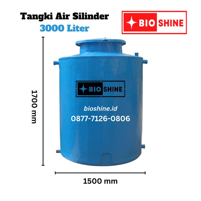 Jual Toren Air Fiberglass 3000 Liter - Bioshine Water Storage Tank FRP ...