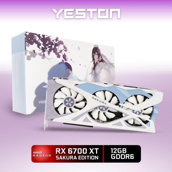 Jual YESTON RX 6700 XT SAKURA EDITION 12GB DDR6 192BIT RADEON VGA CARD ...