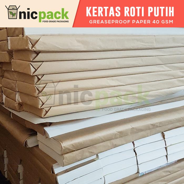 Jual Kertas Roti 40 gr / Greaseproof Wrapping Paper Foodgrade Uk 75x100 ...