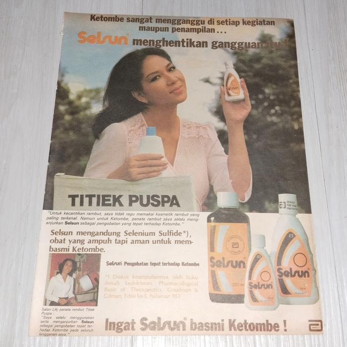 Jual Iklan Cetak Jadul Selsun Model Titiek Puspa - Putih - Kota Bandung ...
