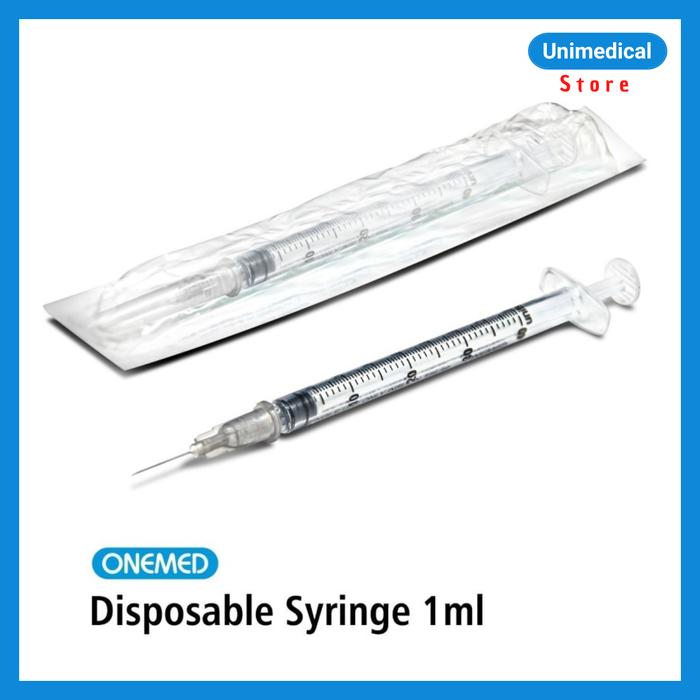 Jual Syringe 1cc tuberculin onemed spuit 1cc tb alat suntik 1cc, pcs ...