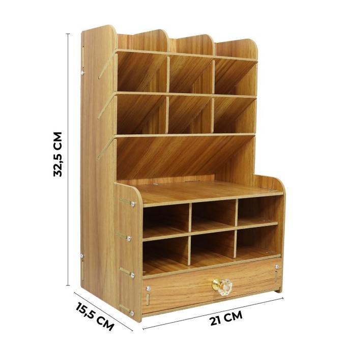 Jual Rak Penyimpanan Sparepart Tool HP Di Meja Kerja Model Kayu B-16 ...