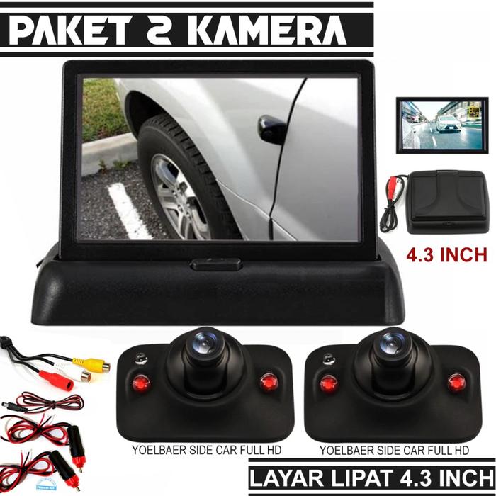Jual Paket kamera samping mobil kamera spion kanan kiri dan layar 4.3 ...