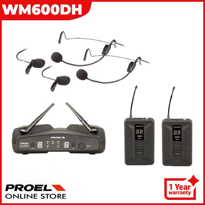 Jual EIKON WM600DH BY PROEL DUAL HEADSET WIRELESS MICROPHONE SYSTEM ...