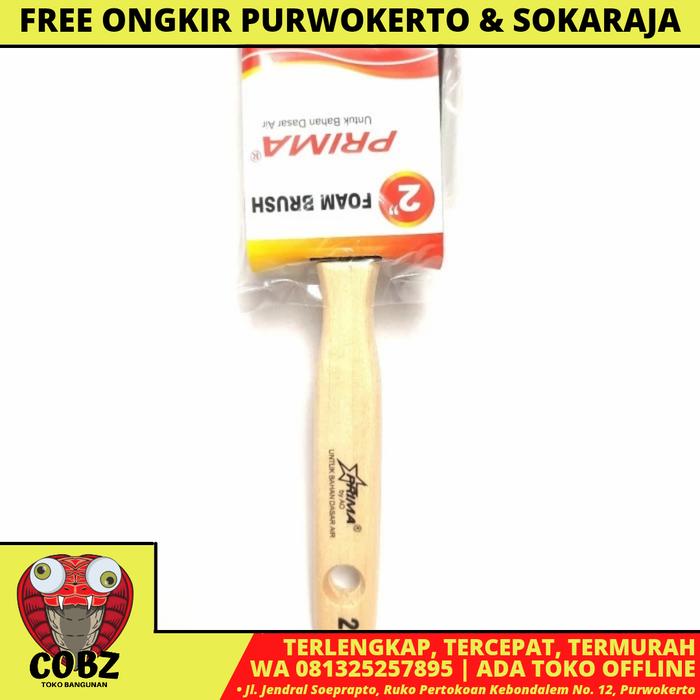 Jual 2 IN / PRIMA Kuas Spons Cat Tembok Kayu Besi Sponge Paint Brush ...