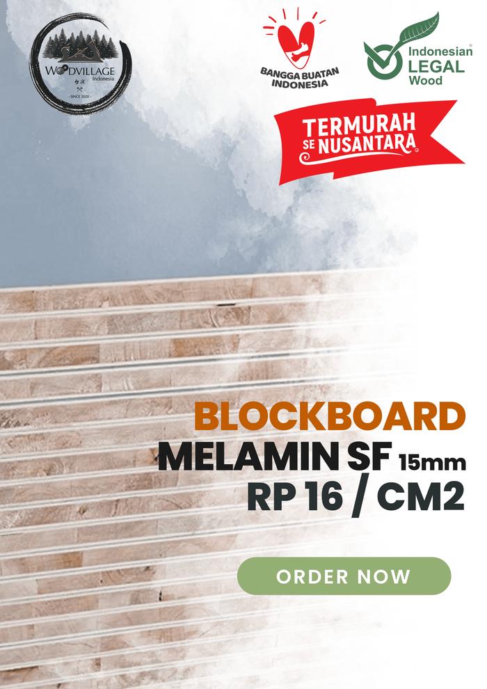 Jual CUSTOM BLOCKBOARD MELAMINE / MELAMINE BLOCK / BBMIN SINGLE FACE ...