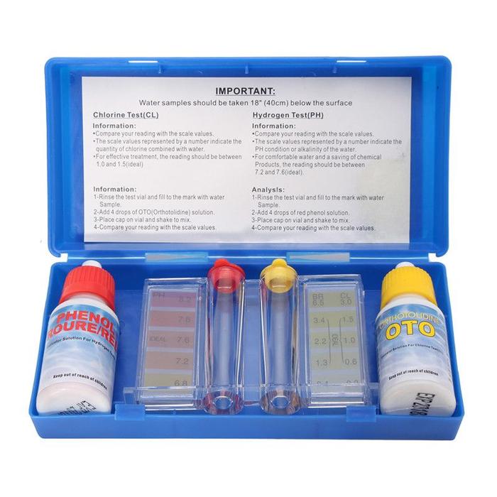 Jual Pool Test Kit Cl Ph Chlorine Hydrotool Tester Kolam Renang Refill ...