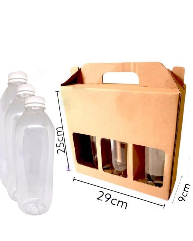 Jual kardus tenteng box jinjing kemasan packaging dus botol 1 liter isi ...