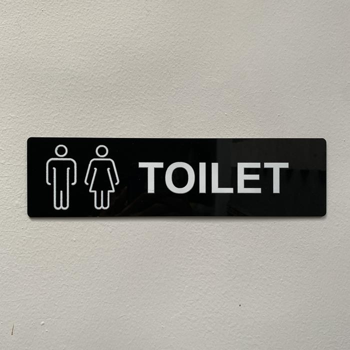 Jual Sign akrilik penanda ruangan Toilet Pria/Wanita ukuran 8x28cm ...