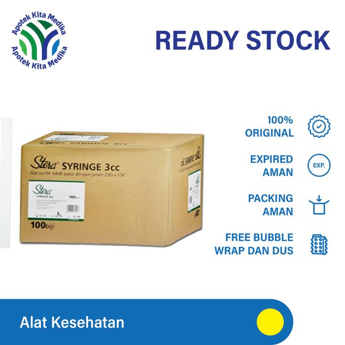 Jual Spuit Syringe Stera 3cc (100s) - Kota Denpasar - APOTEK KITA ...
