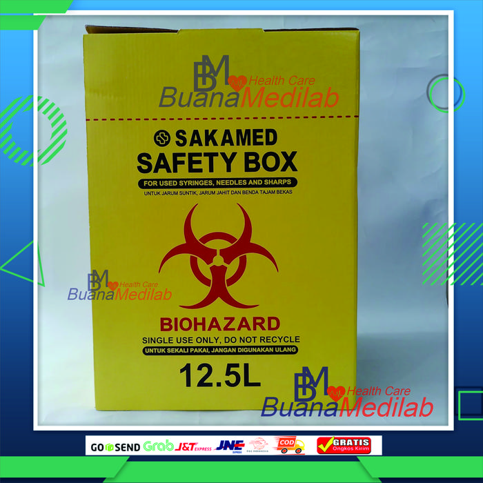 Jual Safety box 12,5 Liter safety box, box limbah medis - Kab. Banyumas ...