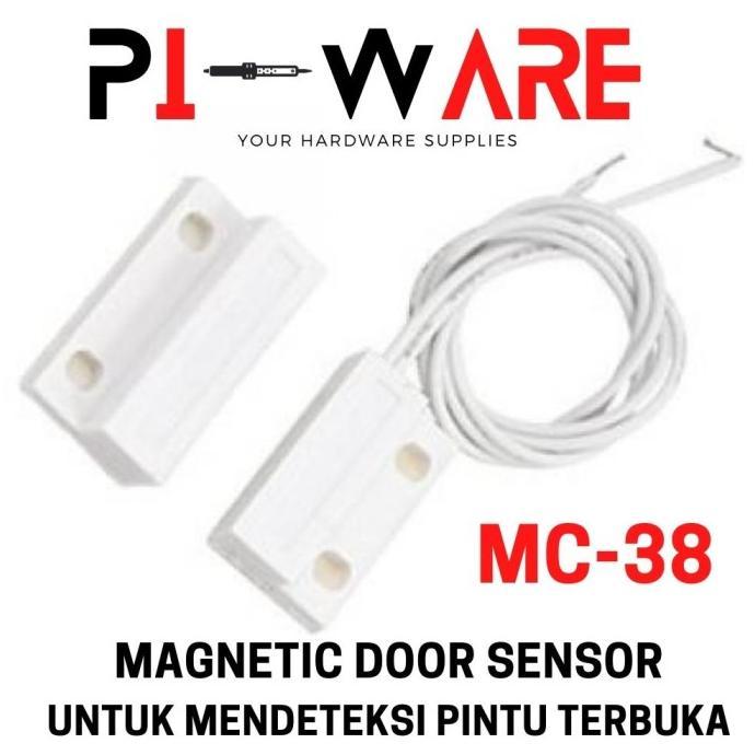 Jual Magnetic Contact Switch MC38 MC-38 Sensor Untuk Pintu Laci Jendela ...