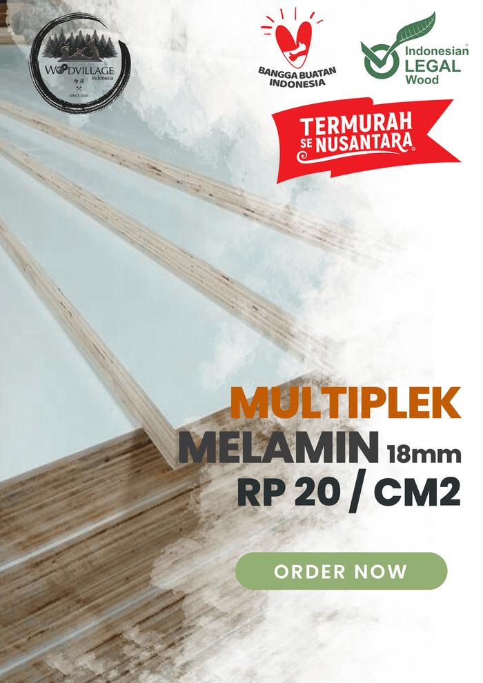 Jual MULTIPLEK MELAMIN / MULTIMIN / MELAMINTO SINGLE FACE 18MM 18 MM ...