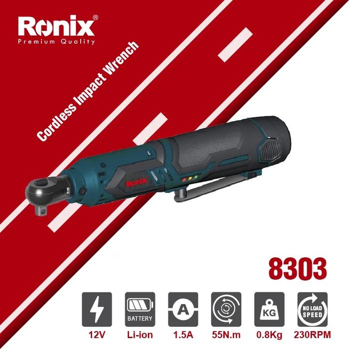 Jual Ronix Model 8303 Cordless Ratchet Wrench, 12V, 55N.M - Kota Bekasi ...
