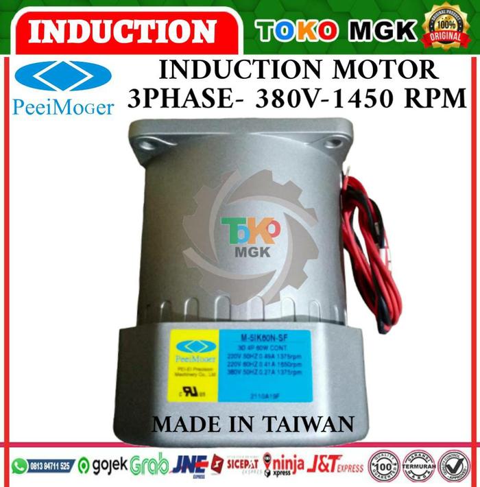 Jual M5IK40N-S 40WATT PEEIMOGER 3PHASE 380V INDUCTION MOTOR-MOTOR ONLY ...