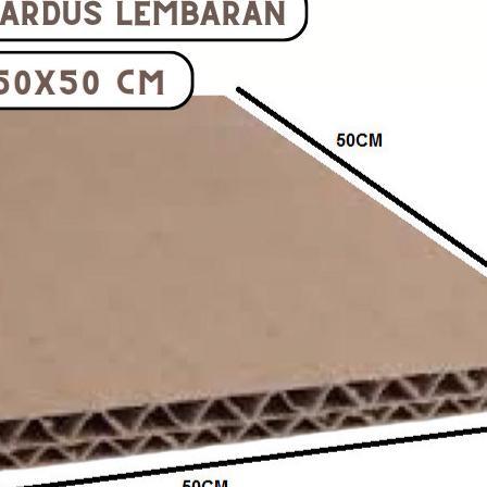 Jual lembaran kardus/cardboard/dus/box double wall uk 50x50 cm tebal 6 ...
