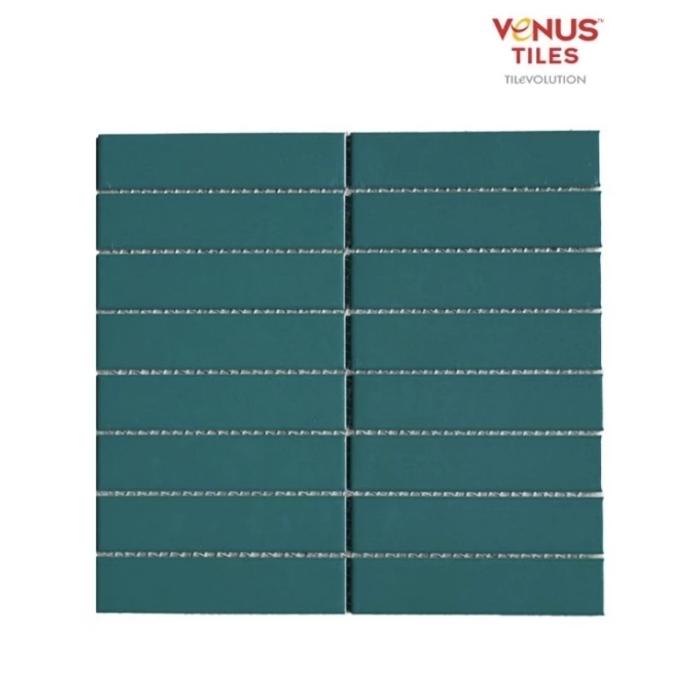 Jual Mozaic Venus Mosaico Pottery Long Striped Rain Forest Green Mozaik ...