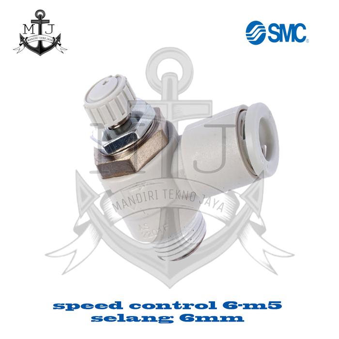 Jual fitting pneumatic SMC speed control 6-m5 selang 6mm Drat m5 ...