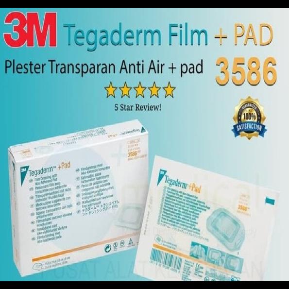 Jual 3M Tegaderm 3586 + PAD Plester Luka Transparan Anti Pcs - Jakarta ...
