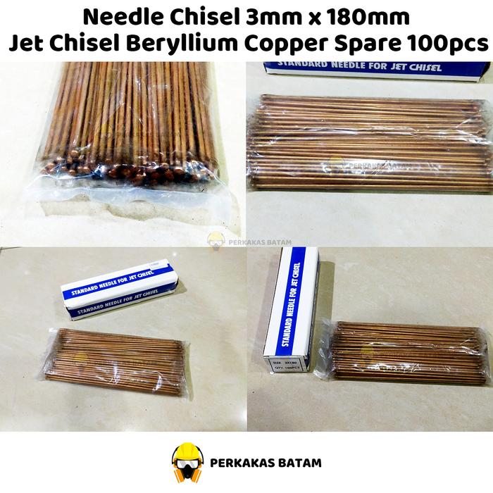 Jual Needle Chisel 3mm x 180mm for Jet Chisel Beryllium Copper Spare 100pcs - Kota Batam ...
