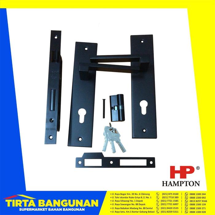 Jual HAMPTON HANDLE SET LHP AI H125302 MATT BLACK/ KUNCI PINTU SET ...