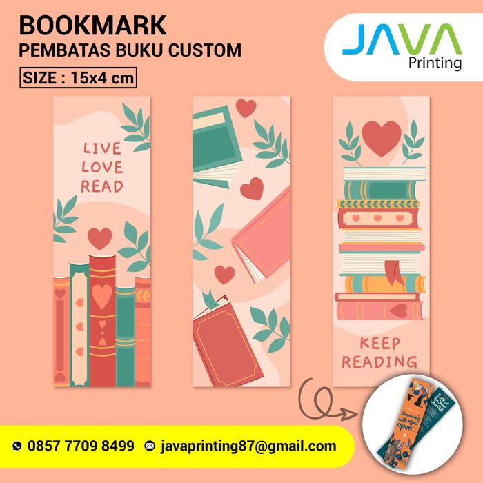Jual CETAK BOOKMARK / PEMBATAS BUKU / DESAIN CUSTOM / CETAK MURAH - Art ...