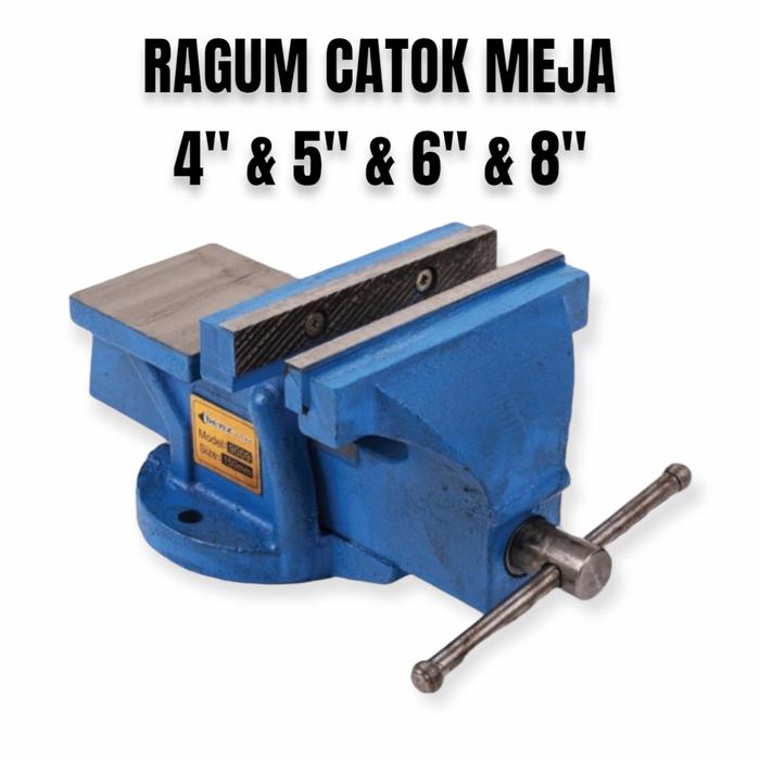 Jual RAGUM CATOK MEJA BESI BENCH VISE FIXED NON SWIVEL 4 5 6 INCH - 5 ...