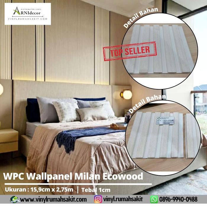 Jual WPC Wallpanel Milan Ecowood Panjang 2,75m Ready Cedar dan Putih ...