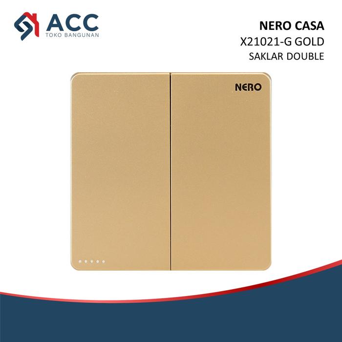 Jual NERO CASA X21021-G Gold NERO Saklar Seri Double 2 Gang 1 Way - Kota Depok - Toko Bangunan ...