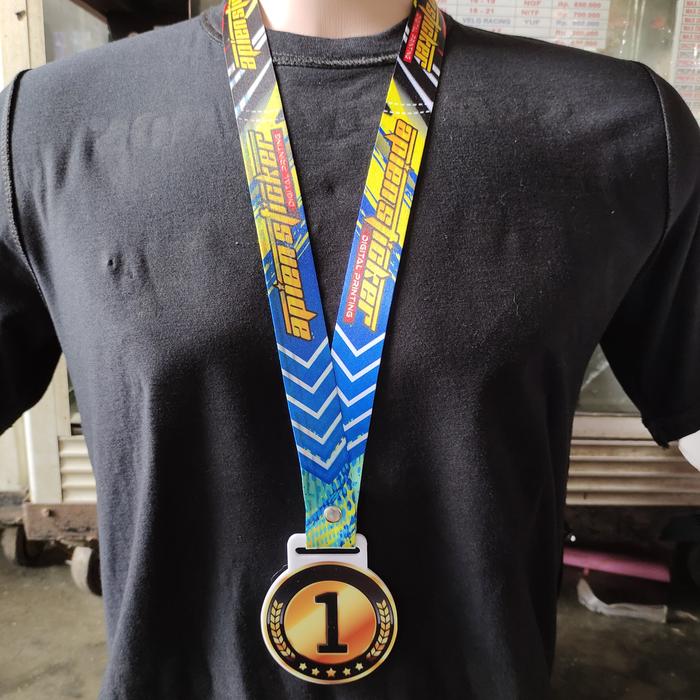 Jual MEDALI AKRILIK TALI LANYARD CUSTOM SATUAN - 2,5 cm, 2 sisi - Kab ...