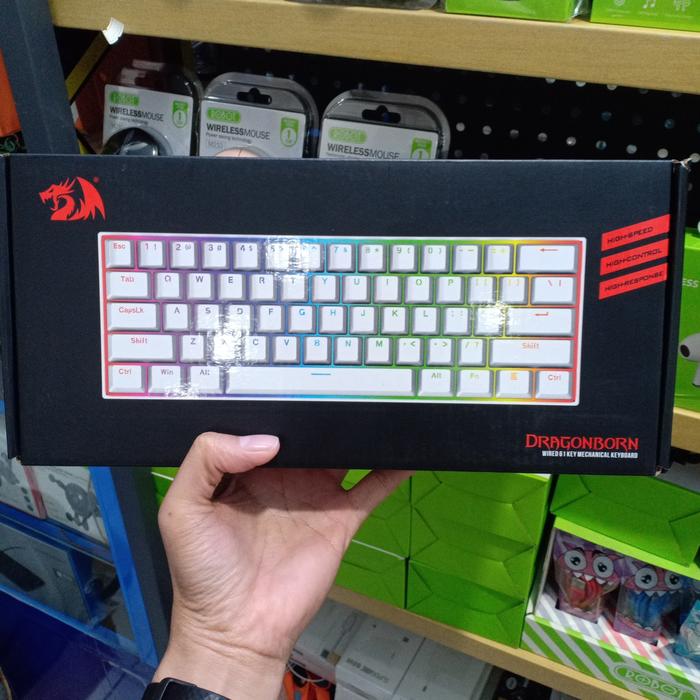 Jual keyboard mechanical redragon dragonborn wired 61 key - Kota ...