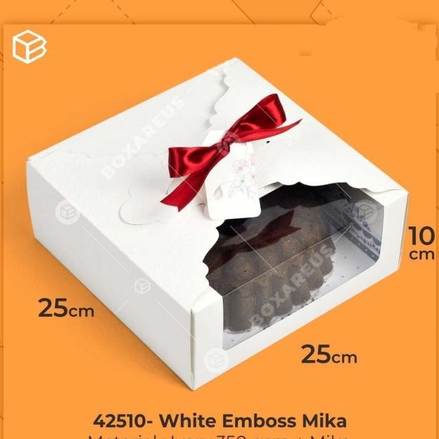 Jual box packaging kemasan cake 25x25x10 cm - putih - Jakarta Barat ...
