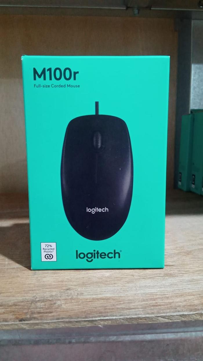 Jual Logitech M100R Mouse logitec kabel M100 R Wired USB Optical ...
