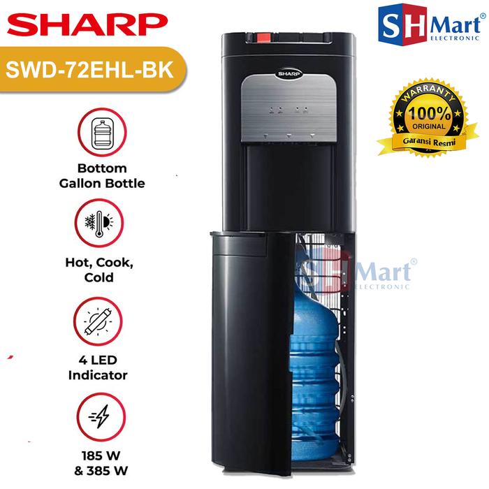 Promo Dispenser Galon Bawah Sharp SWD-72EHL-BK SWD72EHLBK Hitam (MEDAN ...