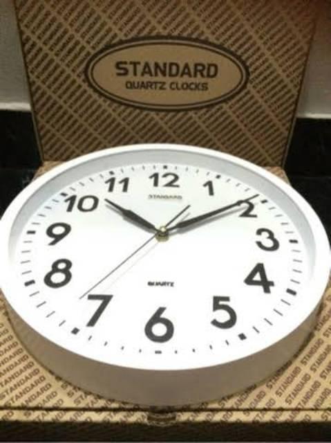 Jual Jam Dinding Merk Standard Putih Polos 30 Cm Jam Dinding Rumah ...
