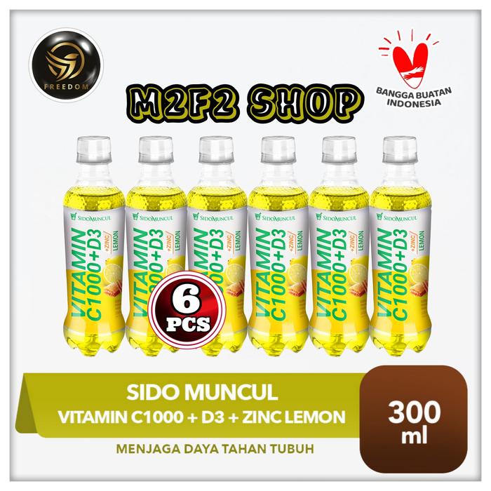 Jual Sido Muncul Vitamin C1000 + D3 Zinc Lemon Botol Pet - 300 ml (6 Pcs) - Jakarta Pusat - M2F2 ...