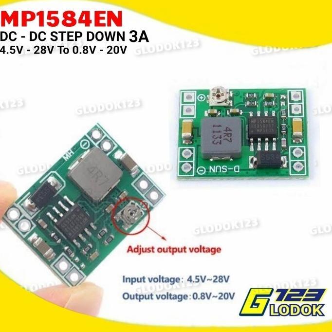 Jual MP1584EN 3A DC DC Step Down Module Adjustable Converter Mini LM 2596 - Packing Bubble ...