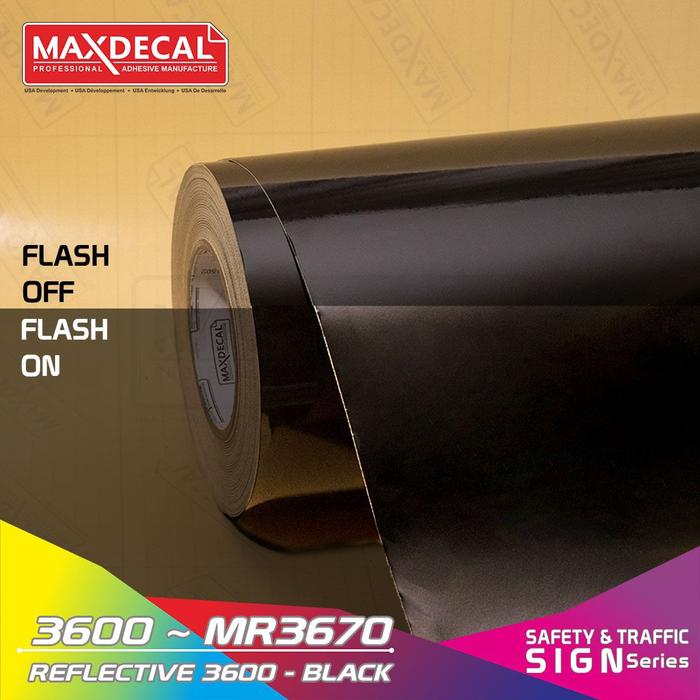 Jual Maxdecal Reflective 3600 ROLL Scotlite Reflektor 60cm - Black ...