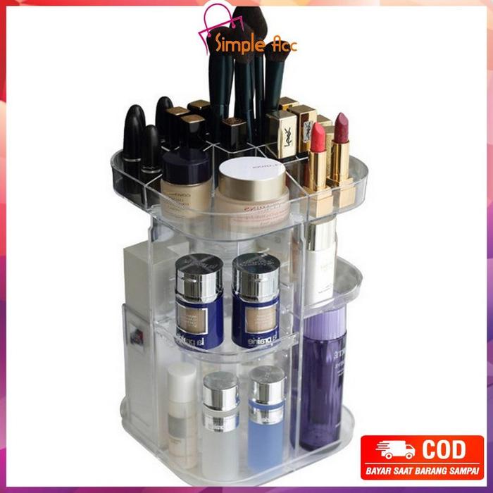 Jual ~COD~ DO-K5/K6 Rak Kosmetik Acrylic Putar 360 Derajat Diamond ...