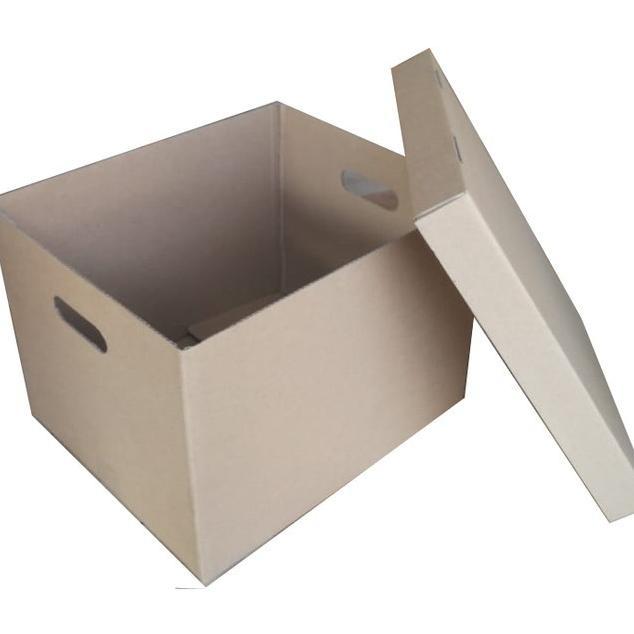 Jual 42x35x15cm kardus double wall model tutup terpisah box arsip ...