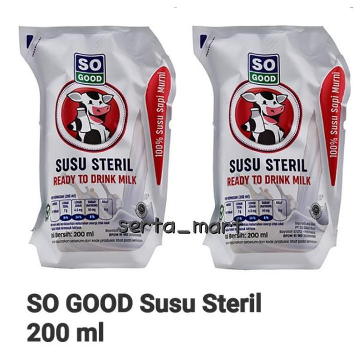 Jual So Good Susu Steril Pouch 200ml - Jakarta Utara - serta_mart | Tokopedia