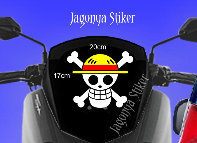 Jual stiker one piece topi jerami logo bajak laut luffy motor mobil ...