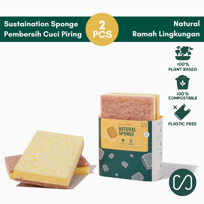 Jual Sustaination Sponge Pembersih Cuci Piring Natural Ramah Lingkungan ...