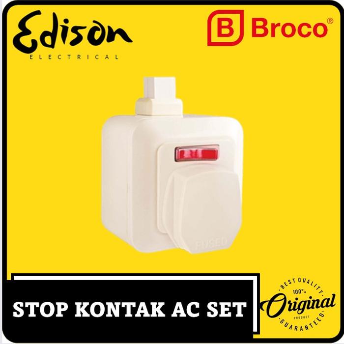 Jual BROCO Stop Kontak AC Set British Standard Socket Outlet with Swith ...