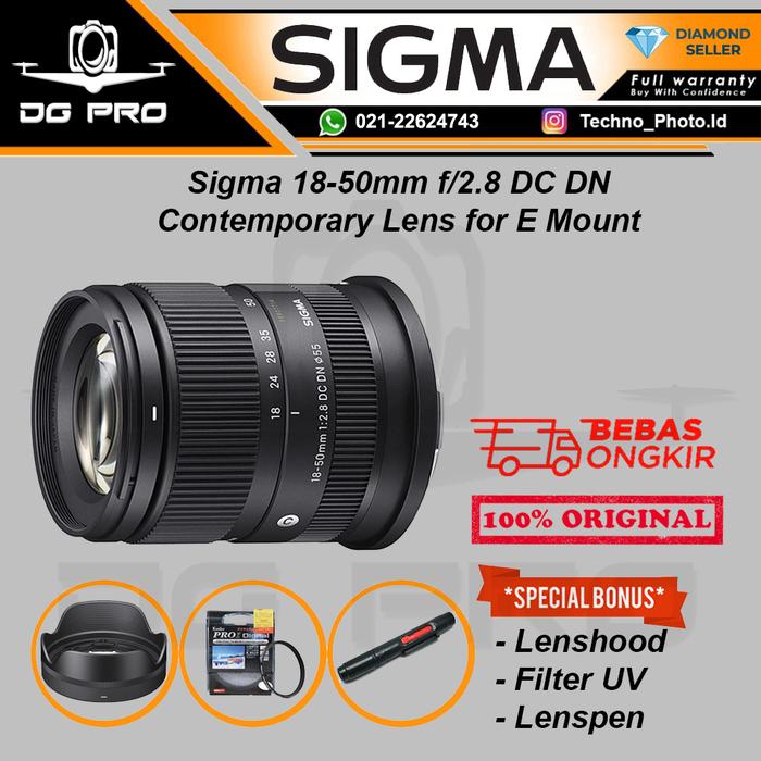 Jual Lensa Sigma 18-50mm f2.8 DC DN Contemporary Lens for Sony E Mount ...