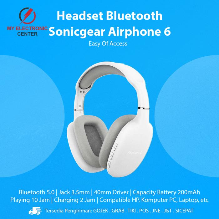 Jual Headset Bluetooth Sonicgear Airphone 6 Headphone Laptop PC HP ...