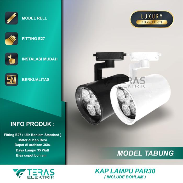 Jual Lampu track light par 30 35w lampu track light satuan 35 watt ...