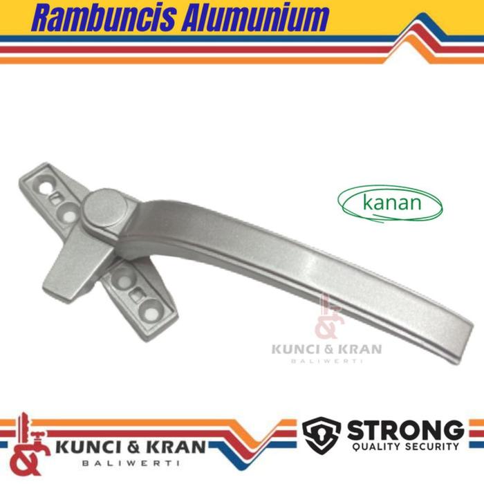 Jual Rambuncis Aluminium 625 Right NA Grendel Jendela Kanan Silver ...