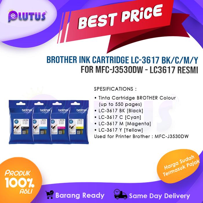 Jual Brother Ink Cartridge LC-3617 BK/C/M/Y for MFC-J3530DW - LC3617 ...