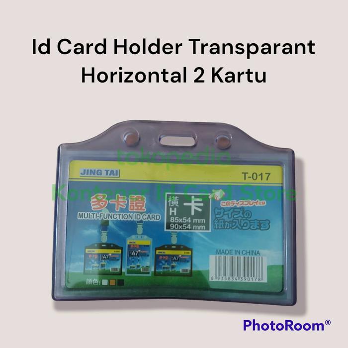 Jual Id Card Holder Transparant 2 Slot Landscape T017 Tempat Id Card ...